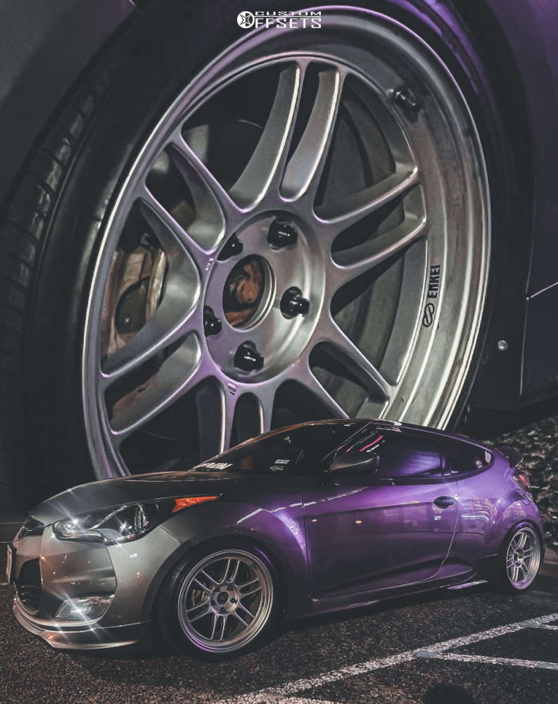 2016 Hyundai Veloster with 18x9 35 Enkei Rpf1 and 225/40R18 Achilles ...