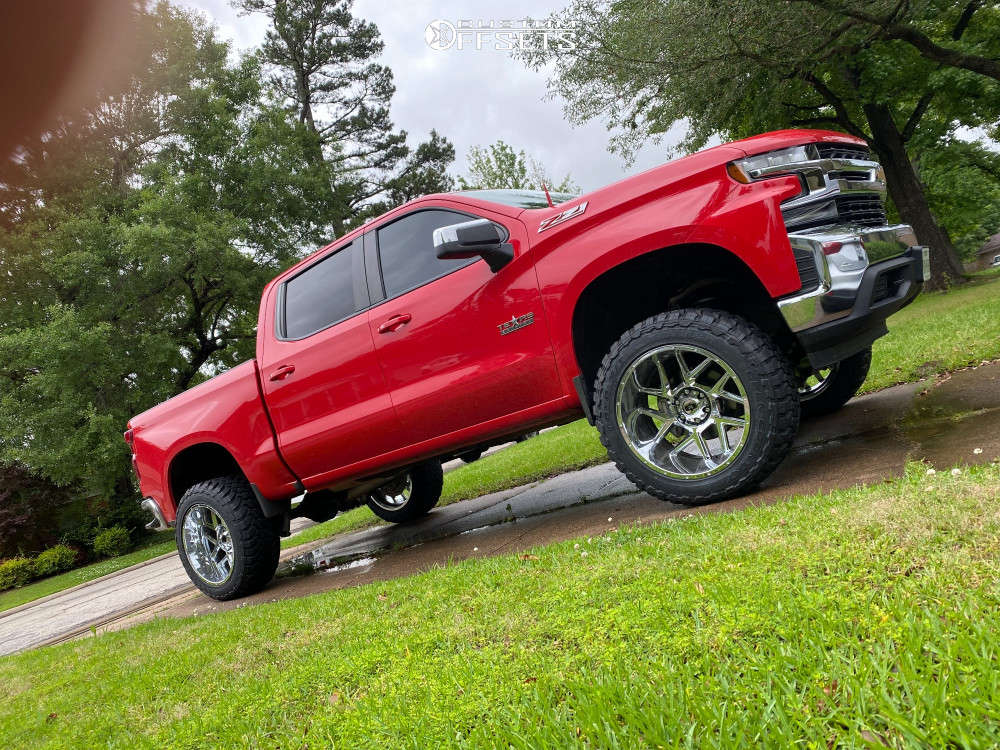 2019 Chevrolet Silverado 1500 with 22x12 -51 Vision Sliver and 35/12 ...