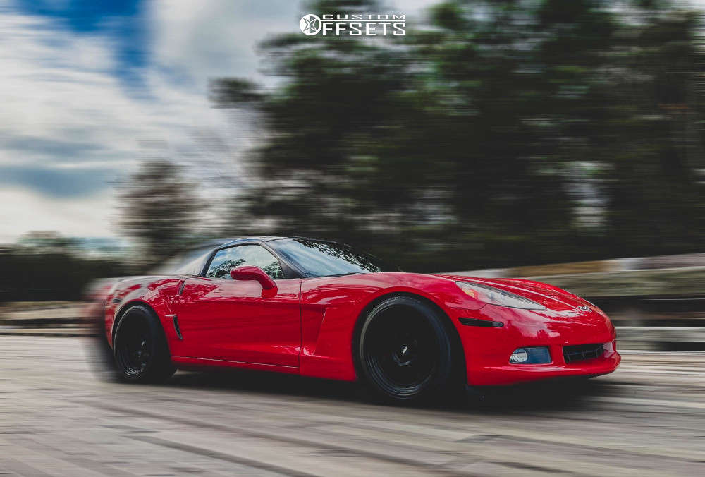 2008 Chevrolet Corvette with 18x9.5 35 ESR Cr1 and 245/35R18 Falken ...