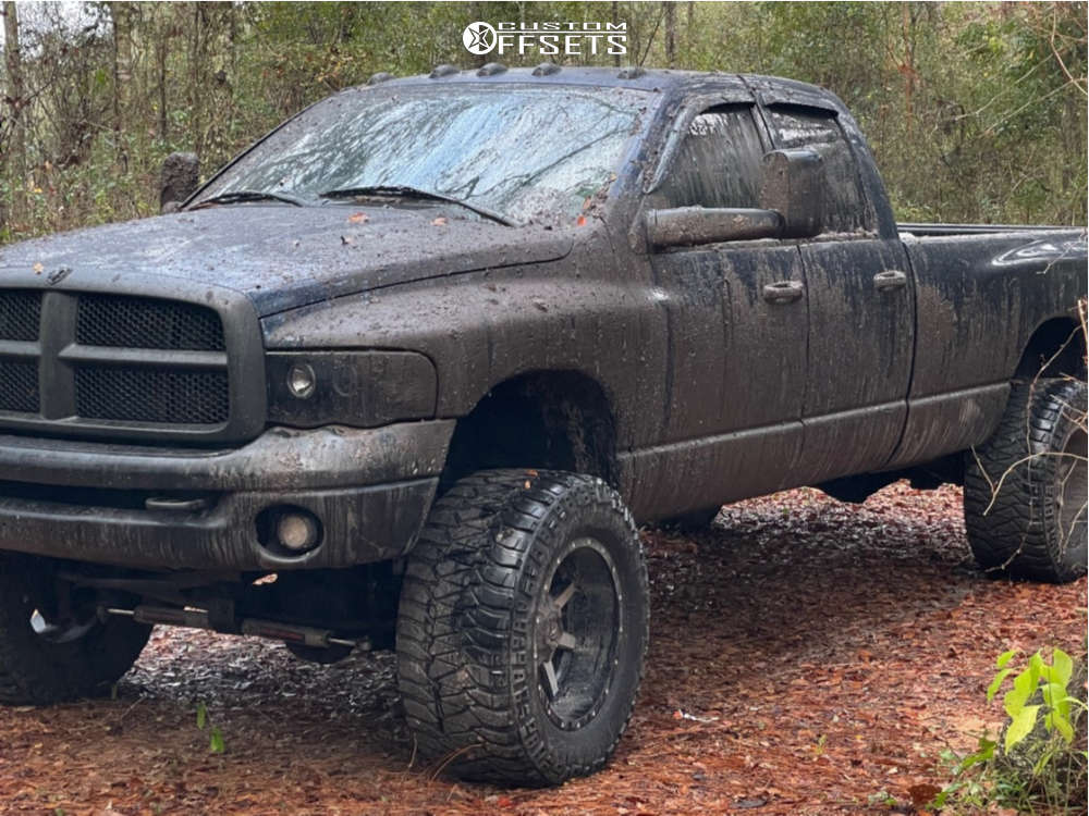 2005 Dodge Ram 3500 with 20x14 76 Fuel Maverick Bl and 36/15.5R20 ...