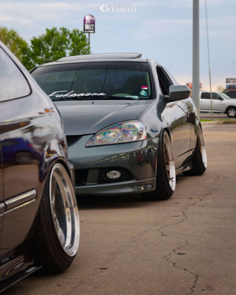 2006 Acura RSX with 18x9.5 15 Aodhan Ds06 and 215/40R18 Lionhart Lh-503 ...