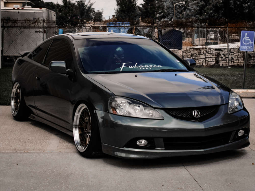 2006 Acura RSX with 18x9.5 15 Aodhan Ds06 and 215/40R18 Lionhart Lh-503 ...