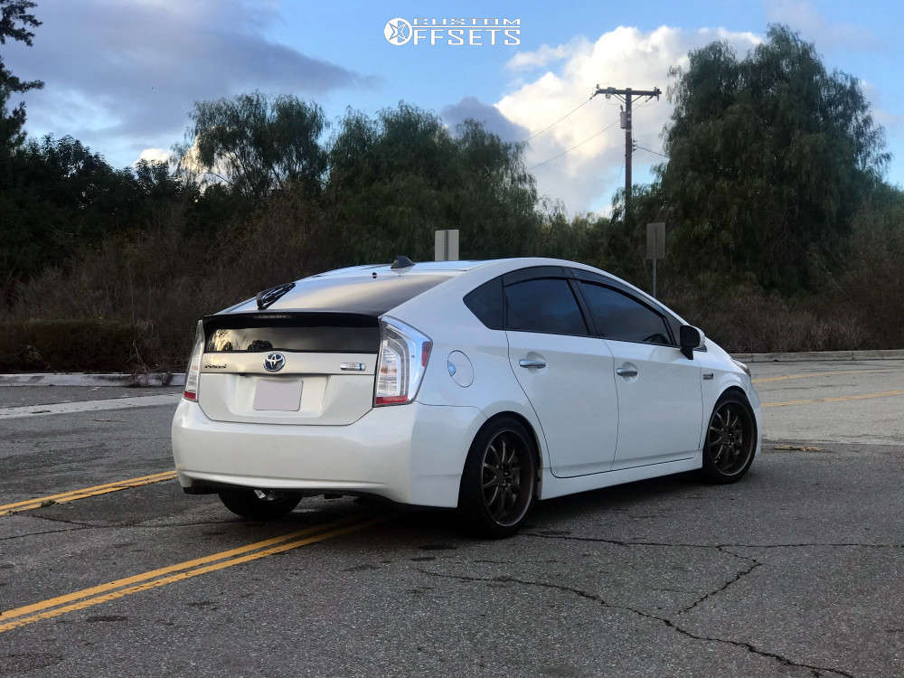 White Prius Black Rims