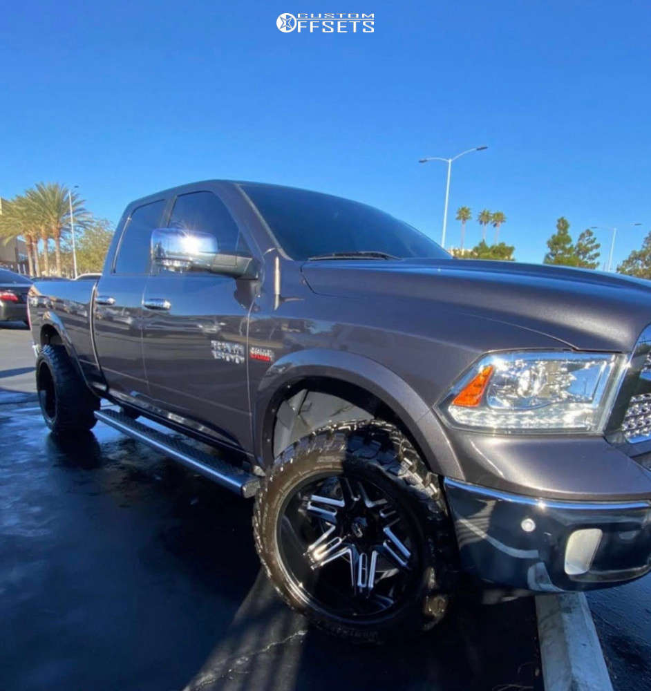 2017 Ram 1500 with 20x12 -51 Vision Razor and 33/12.5R20 Landspider ...