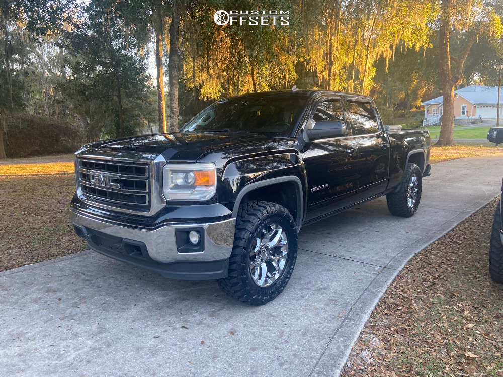 2014 GMC Sierra 1500 with 20x10 24 OE Replicas Flakes and 35/12.5R20 ...