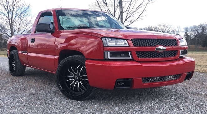 2004 Chevrolet Silverado 1500 with 22x10 -19 Vision Riot and 25/9.5R22 ...