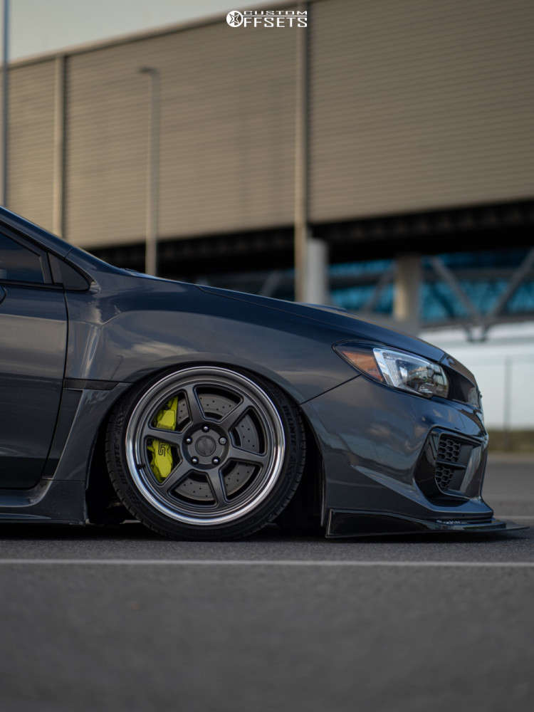 2020 Subaru WRX STI with 18x9.5 38 Kansei Roku and 235/45R18 Delinte D8 ...