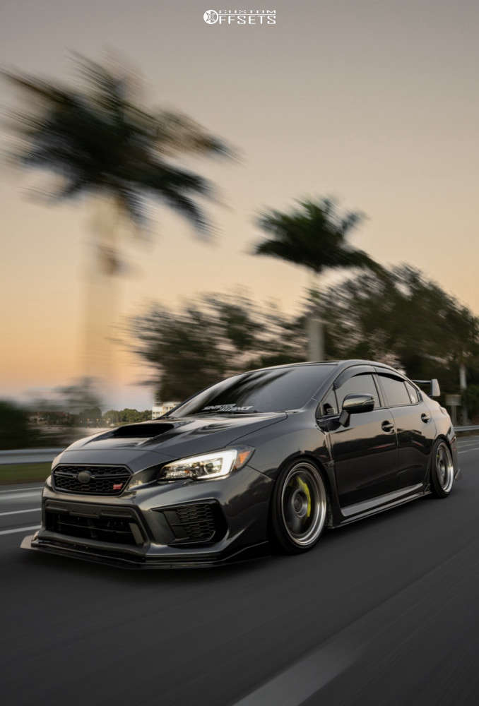 2020 Subaru WRX STI with 18x9.5 38 Kansei Roku and 235/45R18 Delinte D8 ...