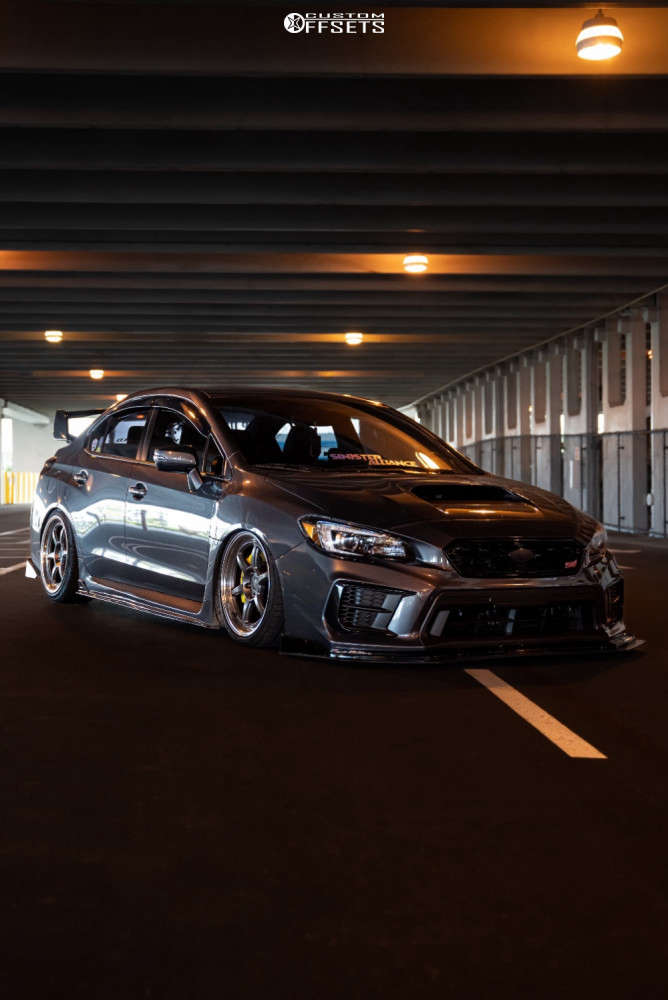 2020 Subaru WRX STI with 18x9.5 38 Kansei Roku and 235/45R18 Delinte D8 ...