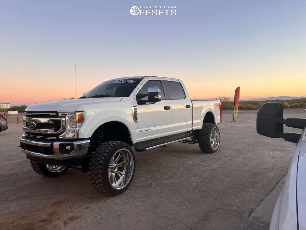 2021 Ford F-250 Super Duty with 26x14 -76 KG1 Forged Scale and 37/14 ...