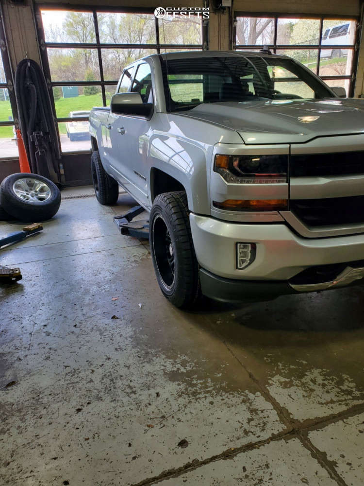 2017 Chevrolet Silverado 1500 with 20x10 -24 Wicked Offroad W909 and ...
