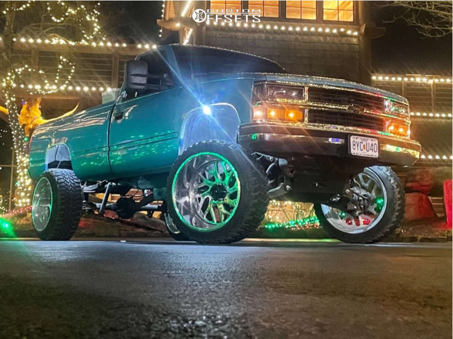 1995 Chevrolet K1500 with 24x14 -76 Fuel Forged Ff08 and 35/12.5R24 AMP ...