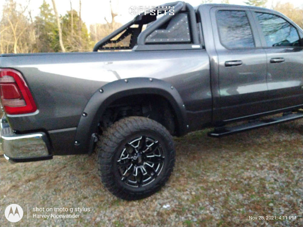 2021 Ram 1500 with 20x10 -24 KMC Addict and 35/12.5R20 Federal Xplora ...