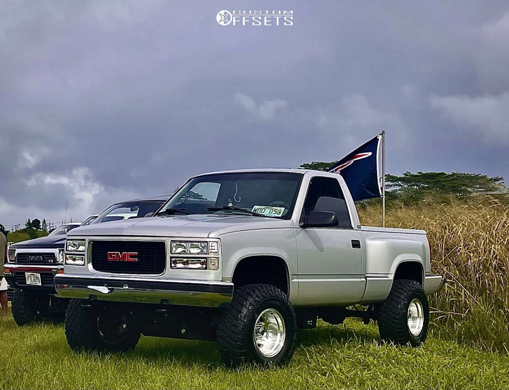 1996 GMC K1500 with 15x10 -44 American Racing Ar23 and 33/12.5R15 ...