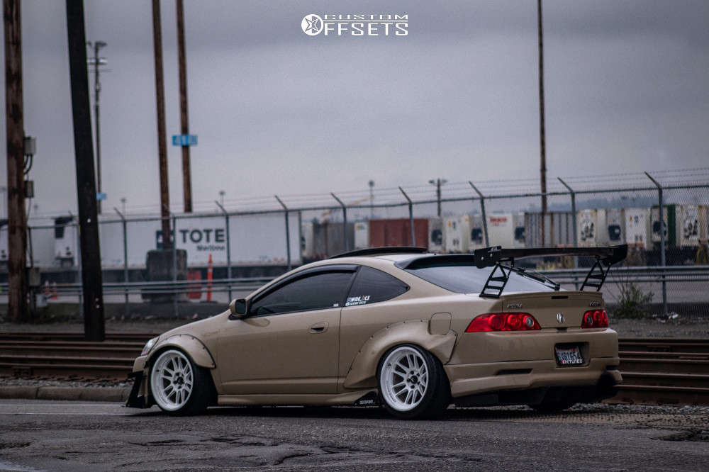 2006 Acura RSX with 18x9.5 10 Cosmis Racing Xt-206r and 215/35R18 ...