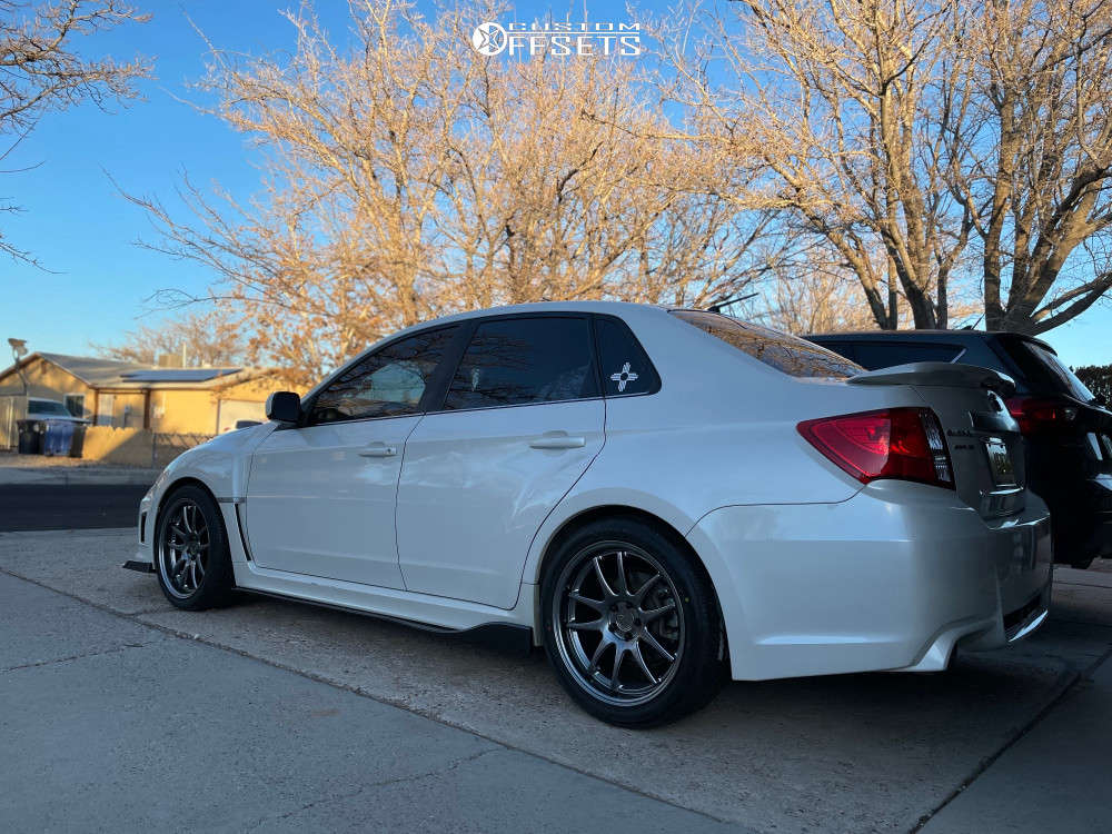 2011 Subaru Impreza with 18x8.5 35 Aodhan Ds02 and 245/40R18 Yokohama ...