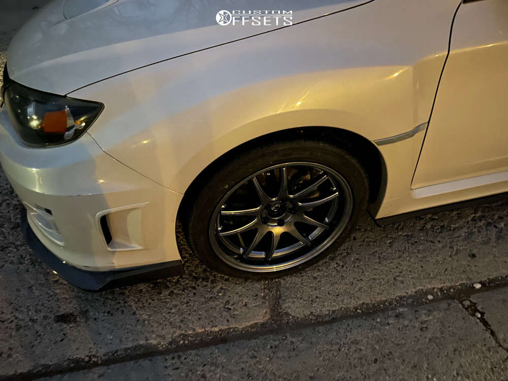 2011 Subaru Impreza with 18x8.5 35 Aodhan Ds02 and 245/40R18 Yokohama ...