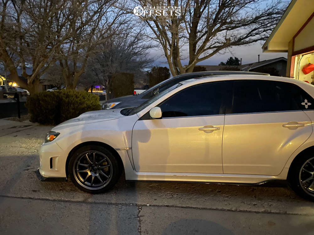 2011 Subaru Impreza with 18x8.5 35 Aodhan Ds02 and 245/40R18 Yokohama ...
