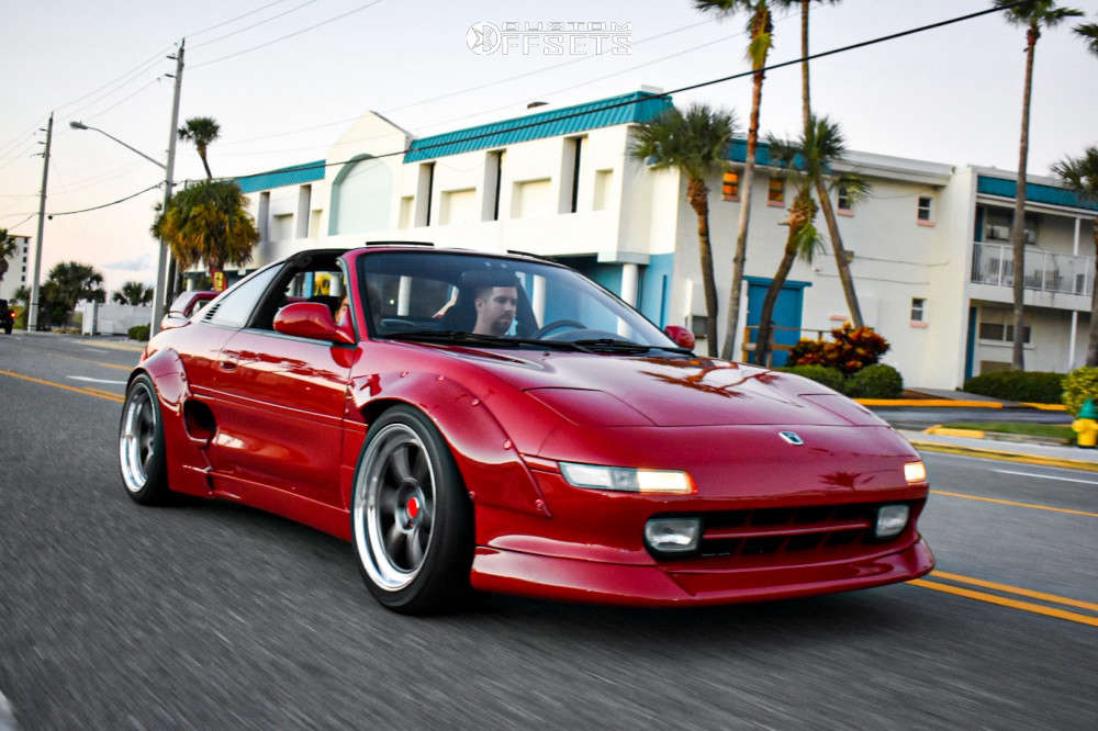 1992 Toyota MR2 with 18x9 7 Kansei Roku and 235/40R18 Federal 595 Rs-rr ...