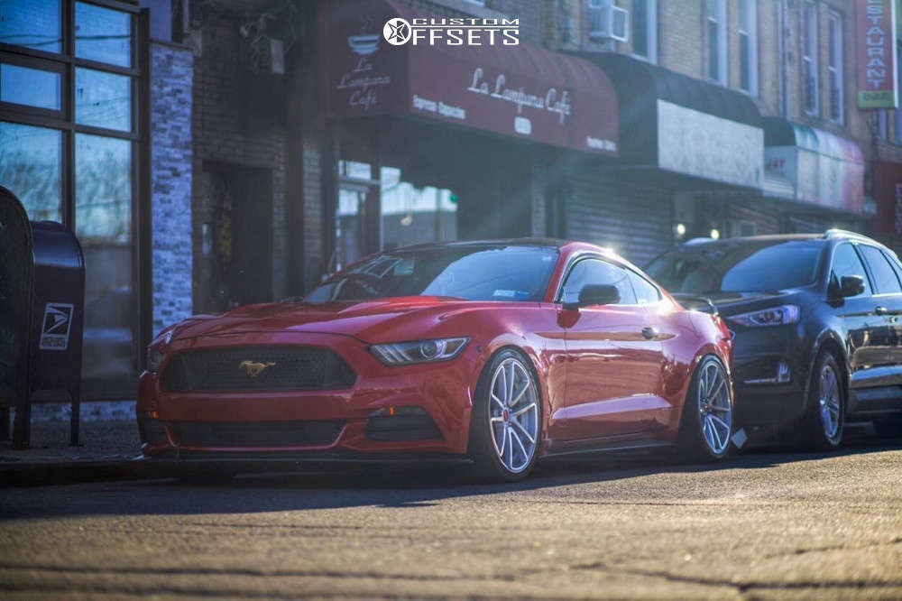 2015 Ford Mustang with 20x9.5 40 Rotiform Spf and 265/35R20 Achilles ...