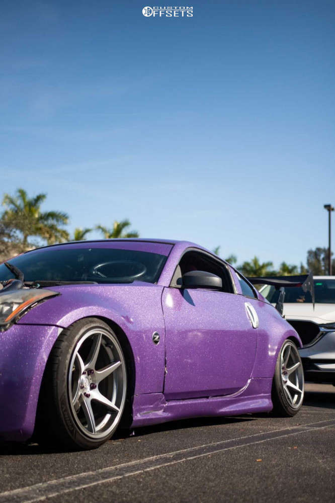2003 Nissan 350Z with 18x9.5 15 Anovia Titan and 225/40R18 Prinx HiRACE ...