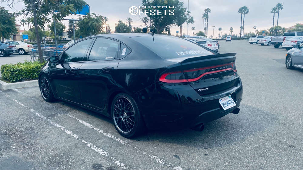 2016 Dodge Dart with 18x8 40 Enkei Ekm3 and 255/40R18 Goodyear All ...