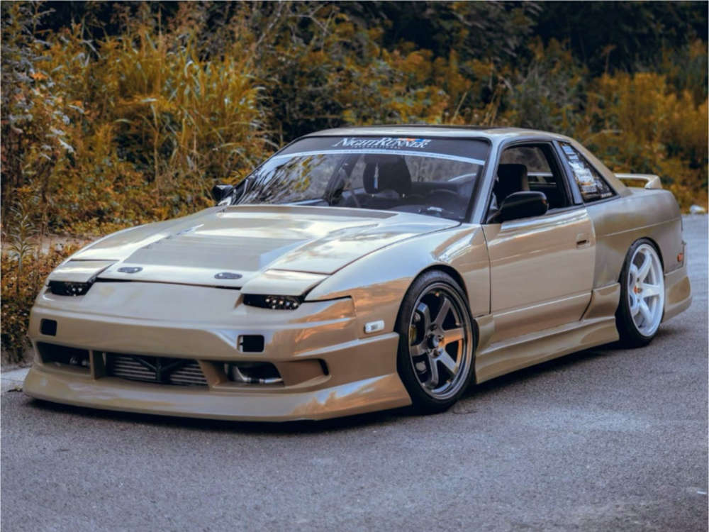 1991 Nissan 240SX with 18x8.5 35 GMR Gmr-04 and 225/40R18 Nankang Ns-25 ...