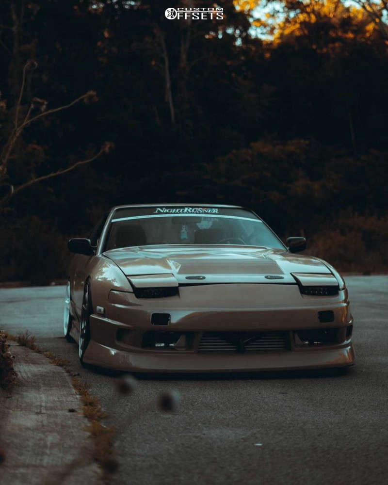 1991 Nissan 240SX with 18x8.5 35 GMR Gmr-04 and 225/40R18 Nankang Ns-25 ...