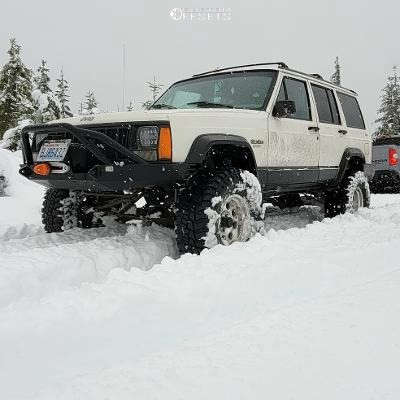 1996 Jeep Cherokee with 15x8 4.5 MB Wheels Razor and 33/12.5R15 Mickey ...