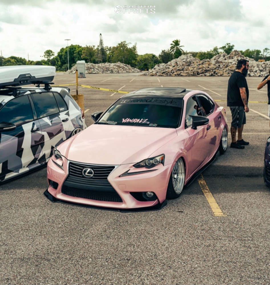 2014 Lexus IS250 with 18x9.5 35 ESR CS11 and 225/40R18 Goodyear ...