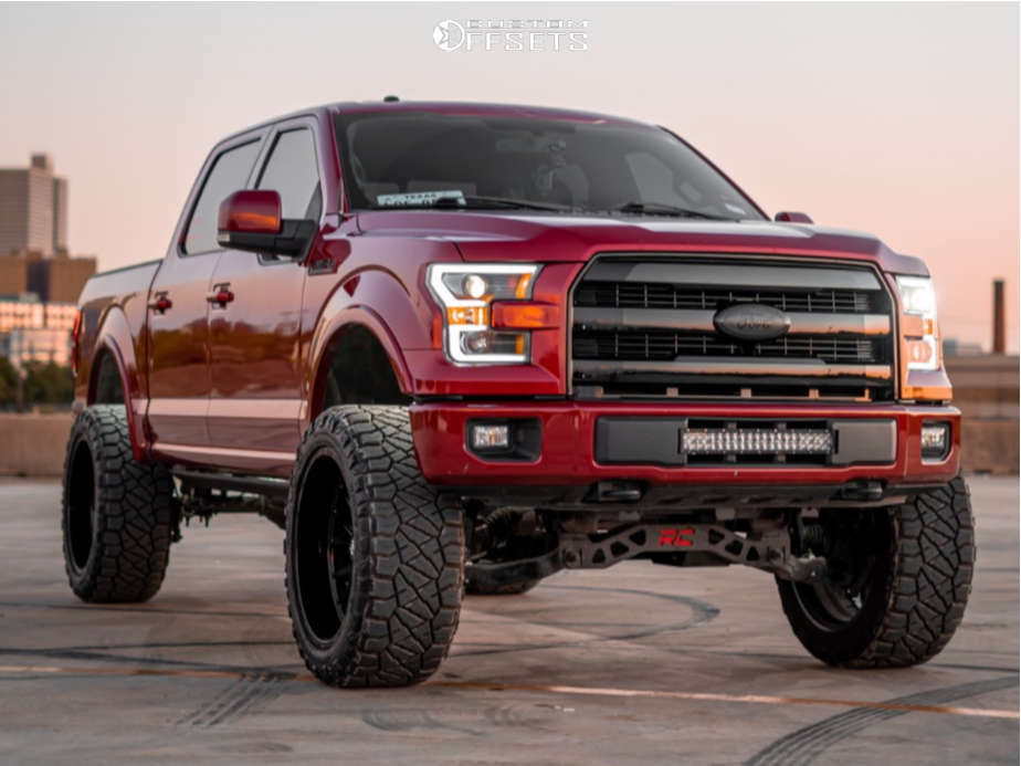 2015 Ford F-150 with 24x12 -44 TIS 547b and 37/13.5R24 Nitto Ridge ...