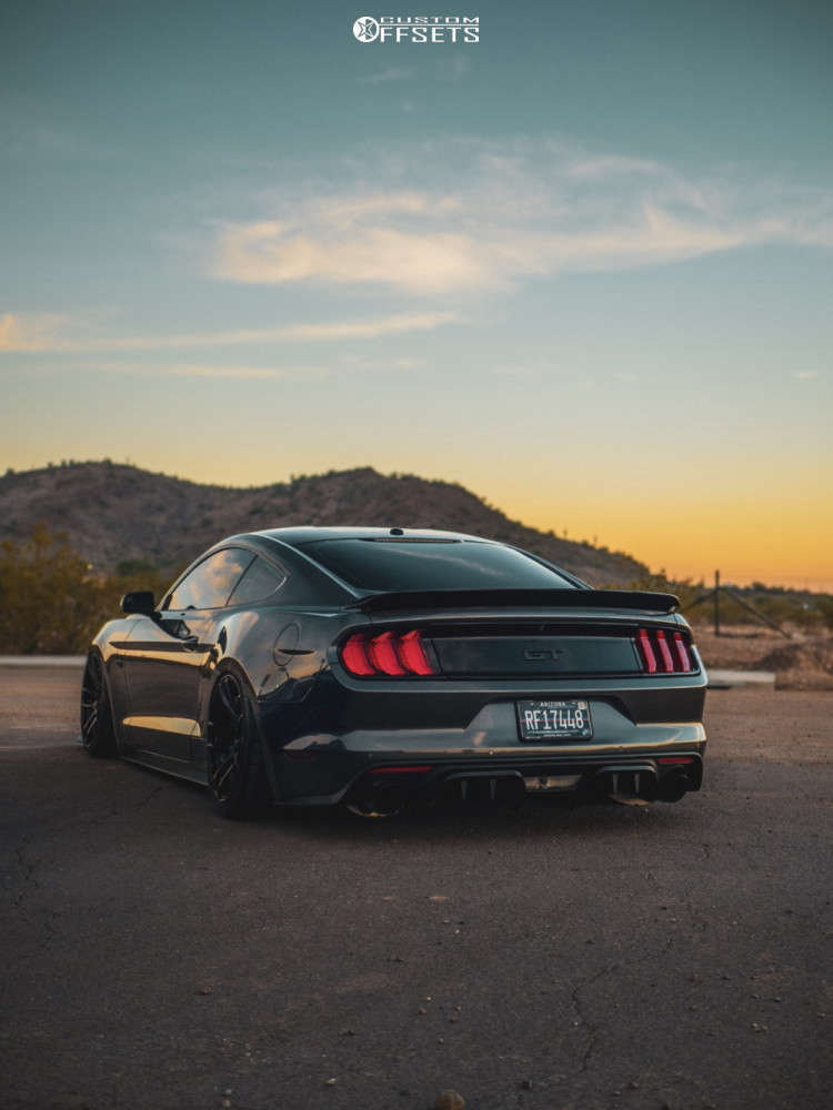 2015 Ford Mustang with 19x9.5 22 ESR Cs8 and 245/35R19 Nitto Nt555 G2 ...