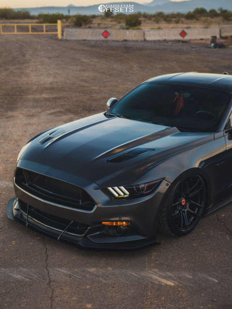 2015 Ford Mustang with 19x9.5 22 ESR Cs8 and 245/35R19 Nitto Nt555 G2 ...