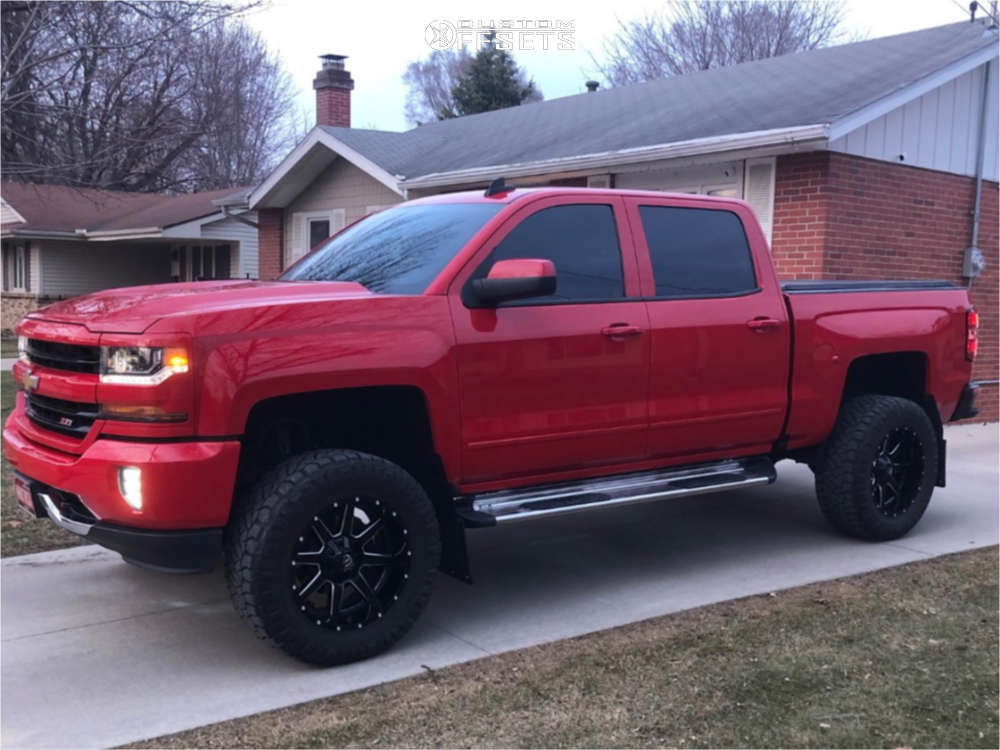 2016 Chevrolet Silverado 1500 with 20x10 -24 Fuel Maverick D538 and 35/ ...