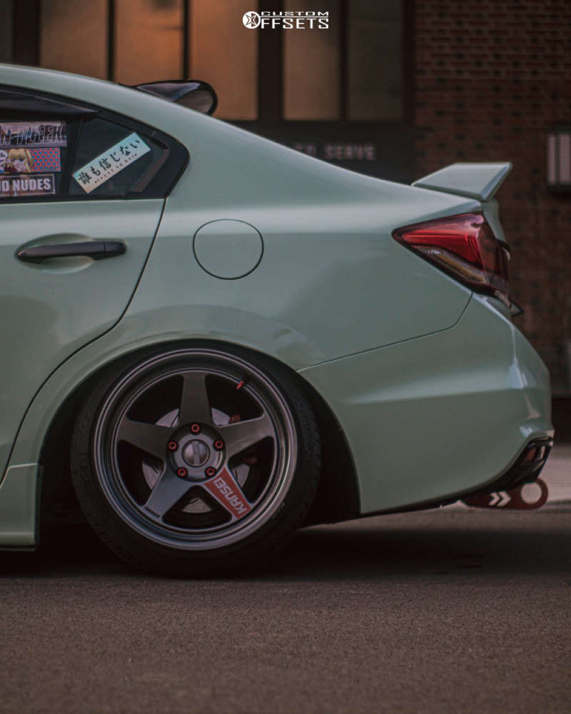 2013 Honda Civic with 17x9.5 12 Kansei Knp and 205/40R17 Cosmo Mucho ...