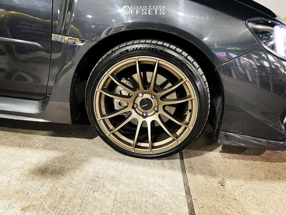 2021 Subaru WRX with 18x9.5 38 ADV1 Av20 and 215/40R18 Michelin Pilot ...