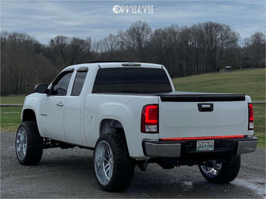 2012 Gmc Sierra 1500 With 24x12 44 Axe Offroad Chaos And 35 12 5r24