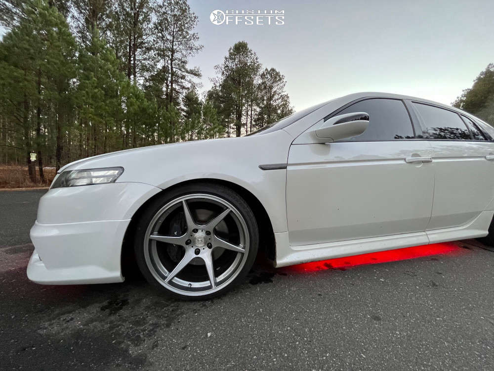 2008 Acura TL with 18x9.5 22 Anovia Titan and 215/40R18 Toyo Tires ...