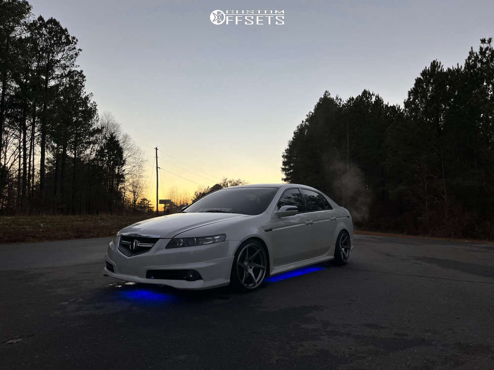 2008 Acura TL with 18x9.5 22 Anovia Titan and 215/40R18 Toyo Tires ...