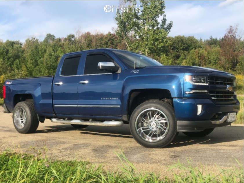 2017 Chevrolet Silverado 1500 with 20x12 -44 Hostile Stryker and 275 ...