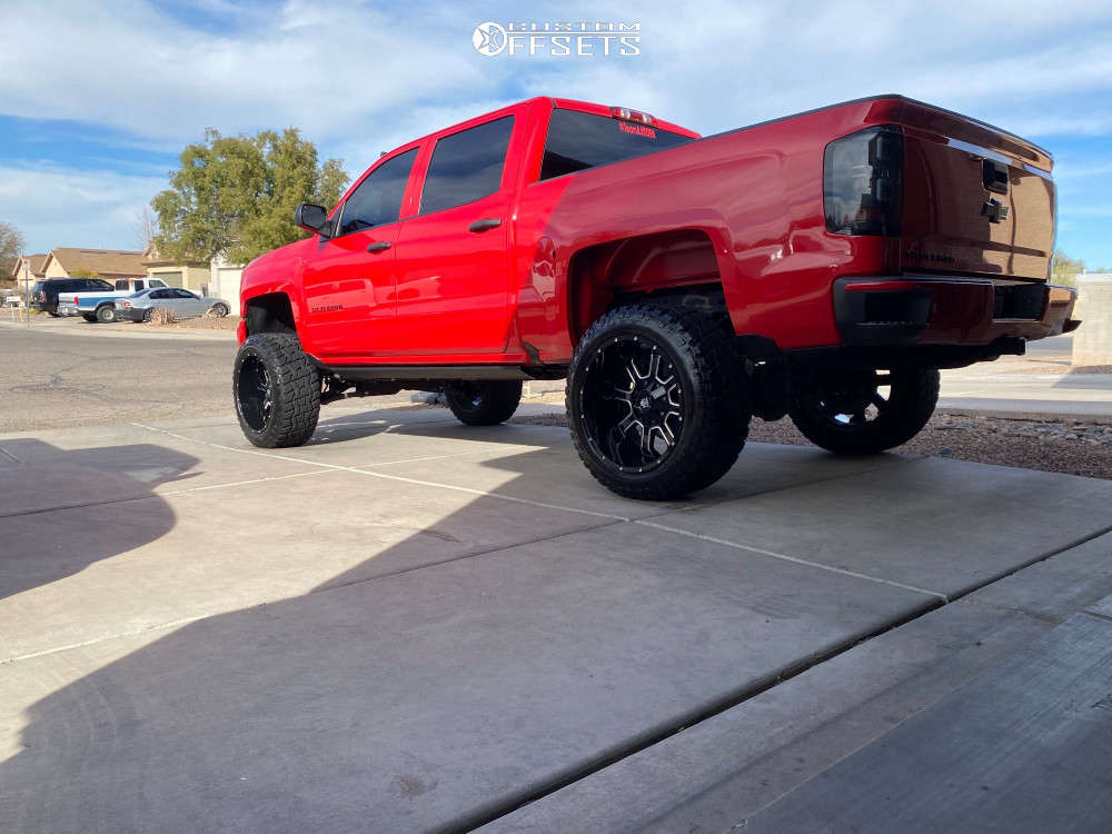 2018 Chevrolet Silverado 1500 with 22x12 -44 Mayhem Fierce and 35/12 ...