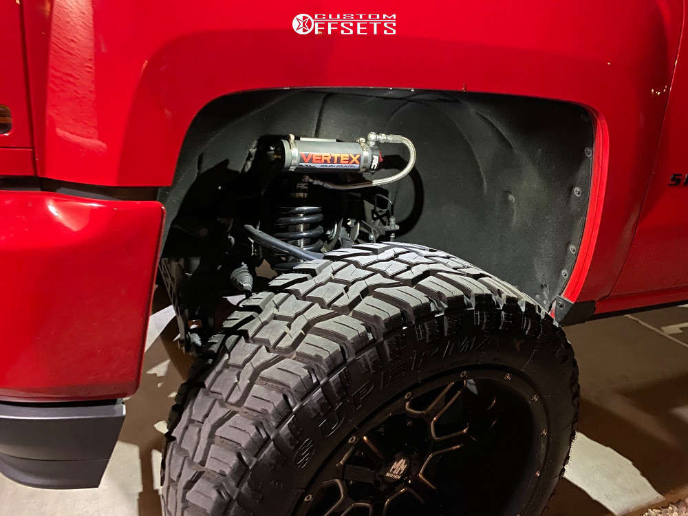 2018 Chevrolet Silverado 1500 with 22x12 -44 Mayhem Fierce and 35/12 ...