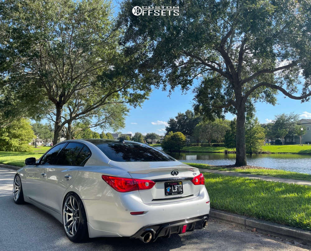 2014 INFINITI Q50 with 19x9.5 22 Vors Tr4 and 245/40R19 Delinte D7 ...