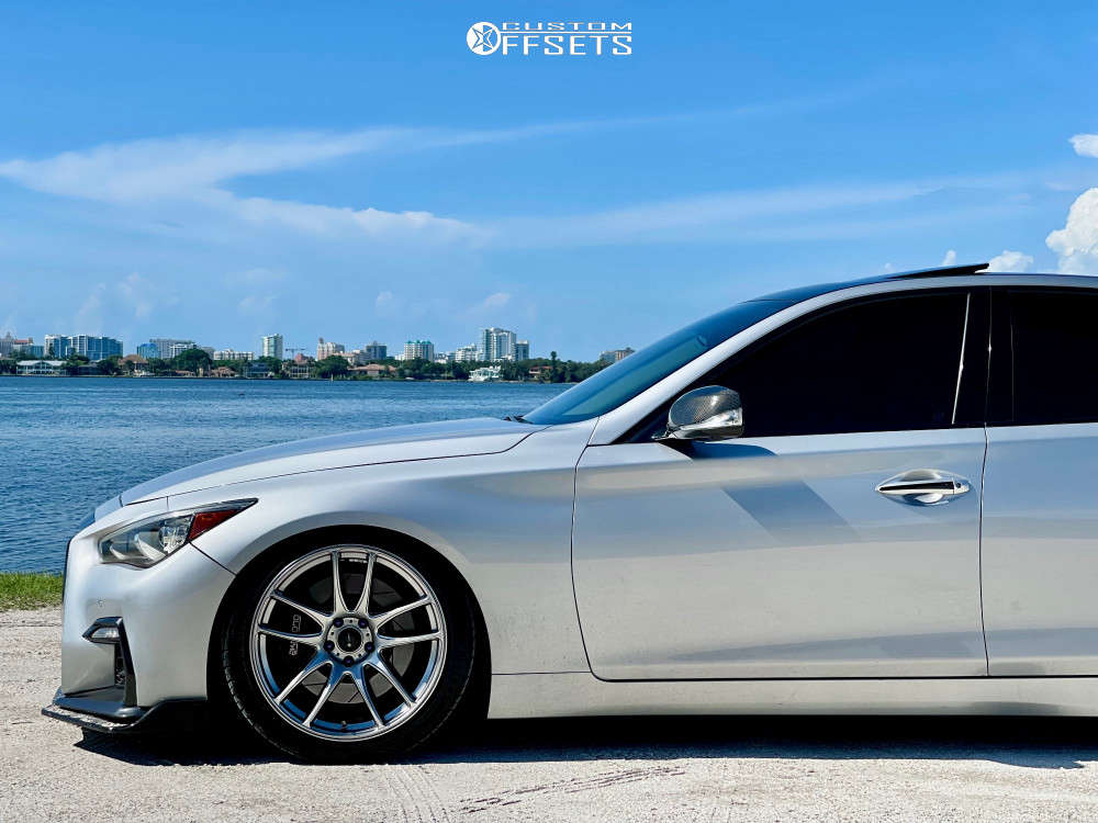 2014 INFINITI Q50 with 19x9.5 22 Vors Tr4 and 245/40R19 Delinte D7 ...