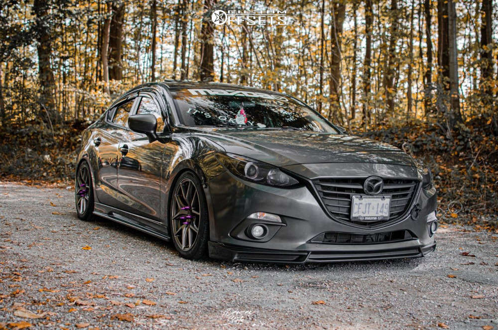 2015 Mazda 3 with 18x8 40 Fast Wheels Fc04 and 225/45R18 Laufenn and ...