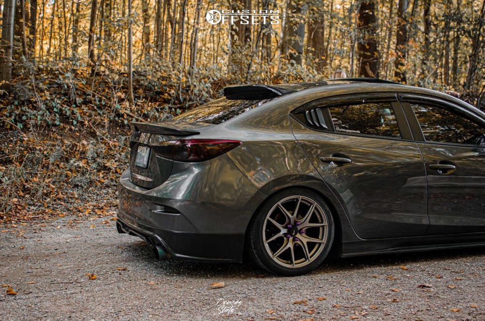 2015 Mazda 3 with 18x8 40 Fast Wheels Fc04 and 225/45R18 Laufenn and ...