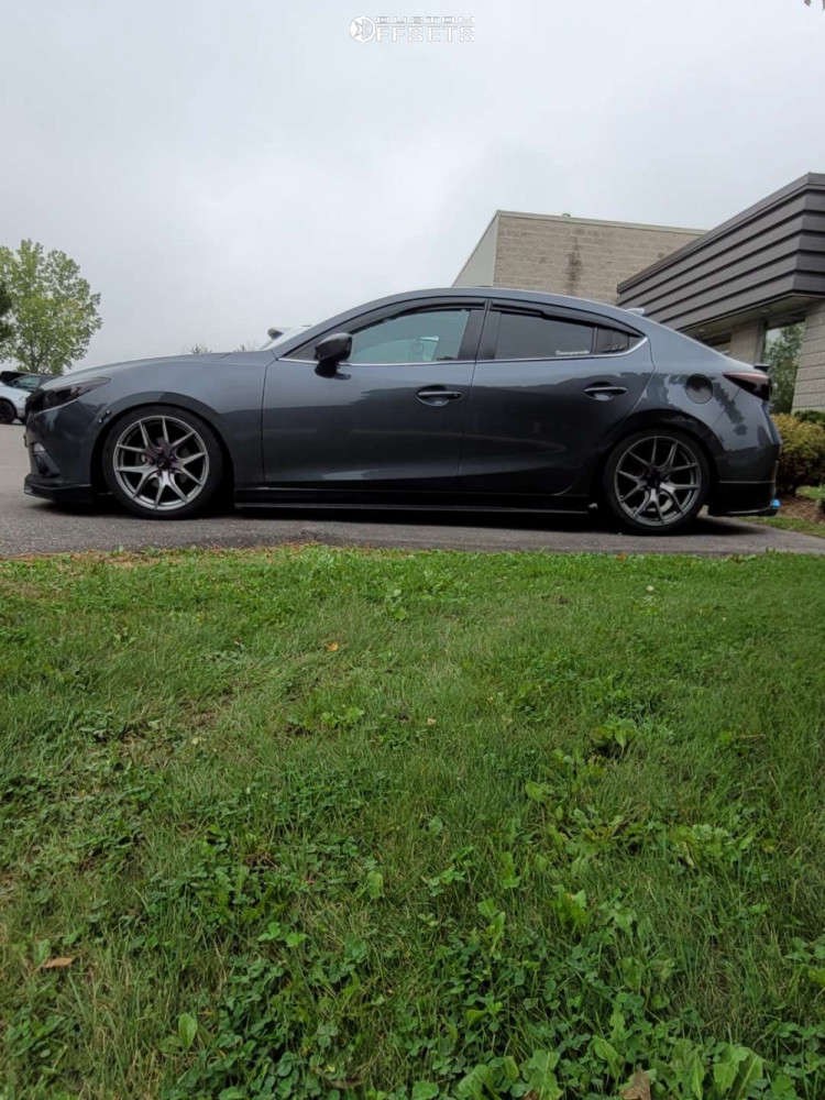 2015 Mazda 3 with 18x8 40 Fast Wheels Fc04 and 225/45R18 Laufenn and ...