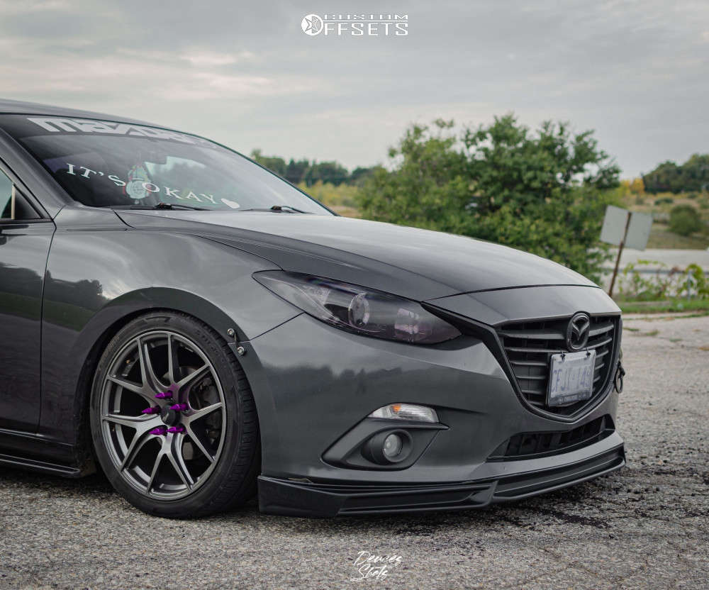 2015 Mazda 3 with 18x8 40 Fast Wheels Fc04 and 225/45R18 Laufenn and ...