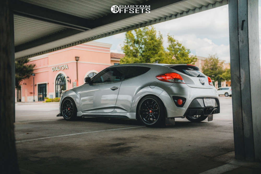 2015 Hyundai Veloster with 18x8.5 35 Aodhan Ah07 and 215/40R18 Achilles ...