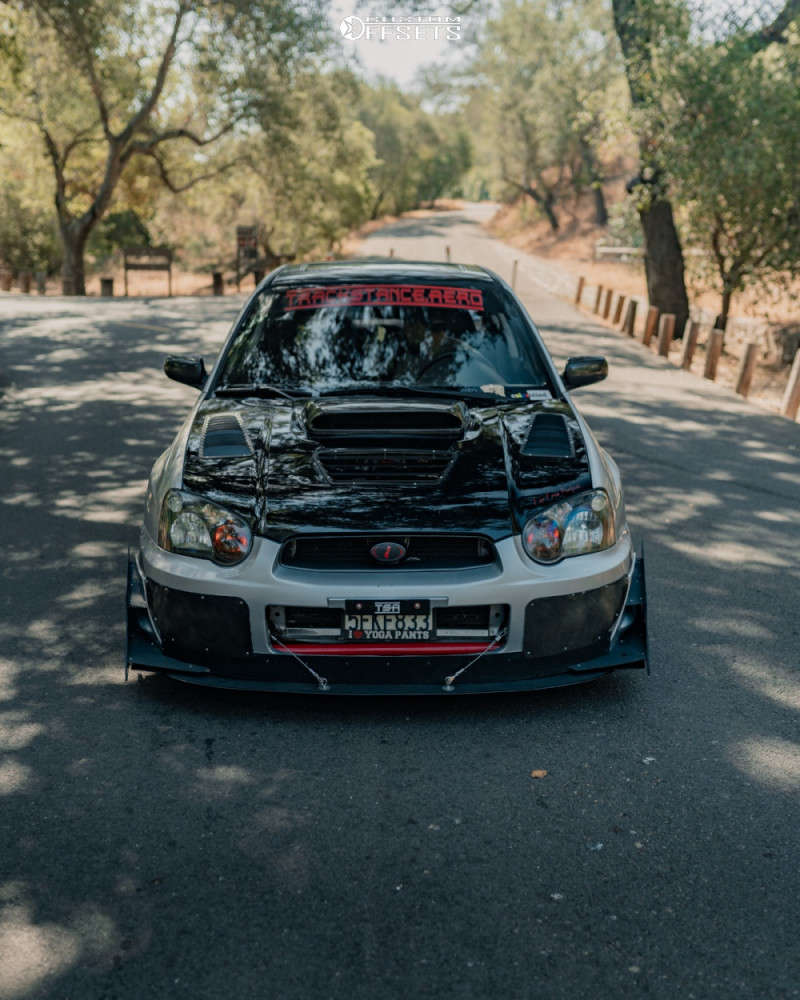 2004 Subaru Impreza with 18x8.5 44 SSR Gtx01 and 235/40R18 Hankook ...